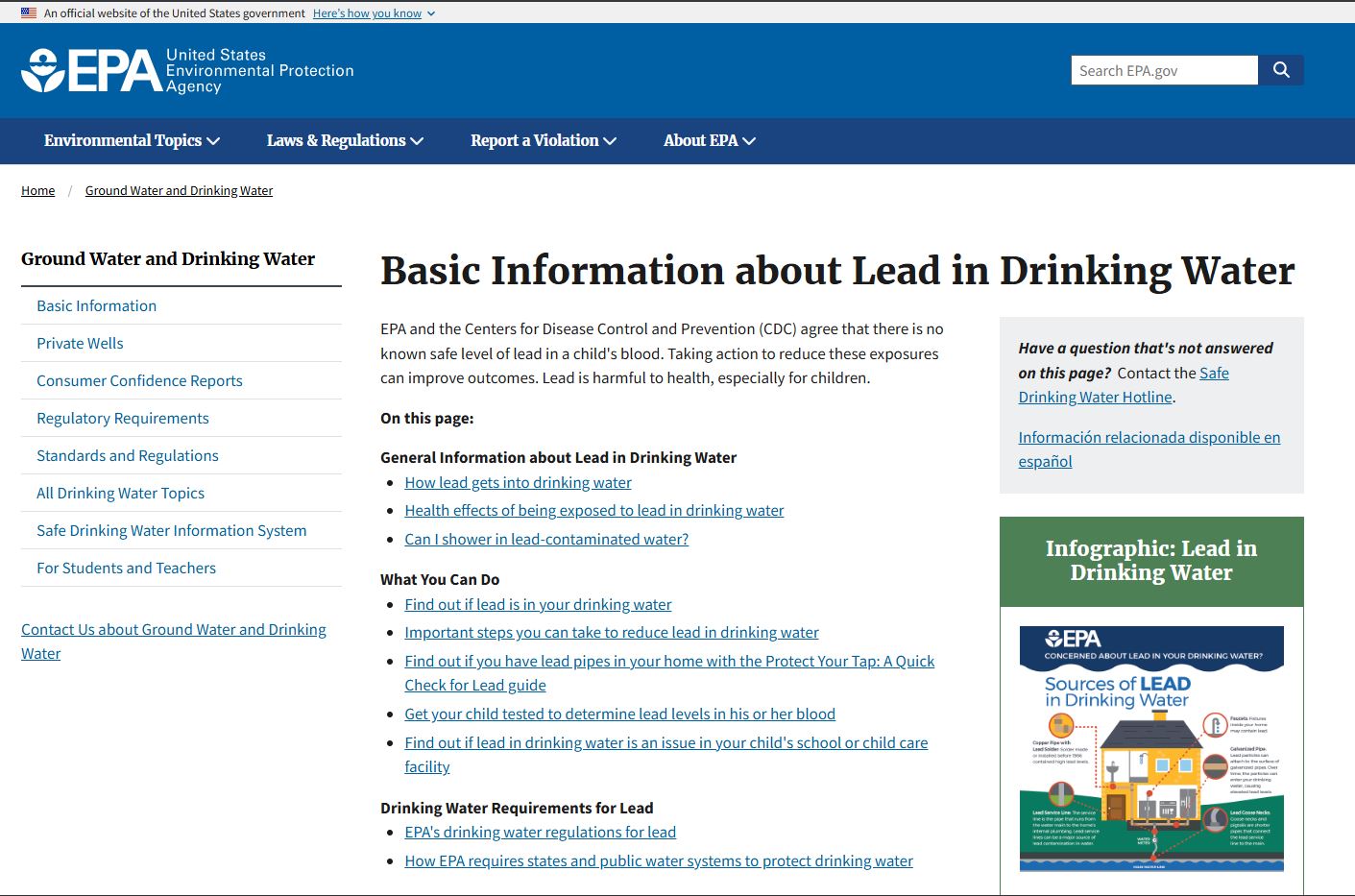 Lead Service Line Inventory Public Notice - The City of Springfield, SD